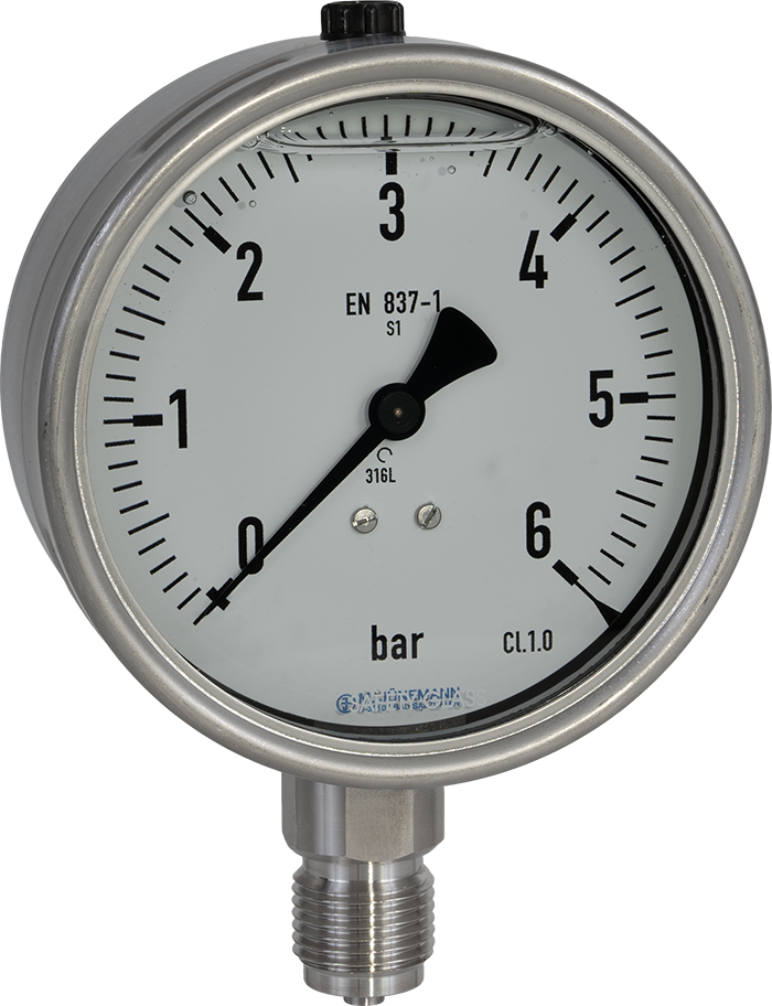 Jünemann Instruments - Rohrfedermanometer, Edelstahl